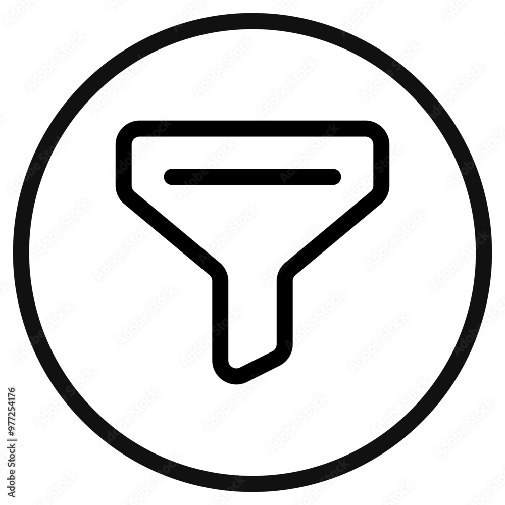 Editable vector filter funnel icon. Part of a big icon set family ...