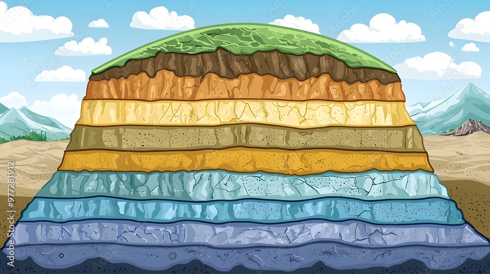 Poster Detailed Cross-Section of Earth's Lithosphere and Internal ...