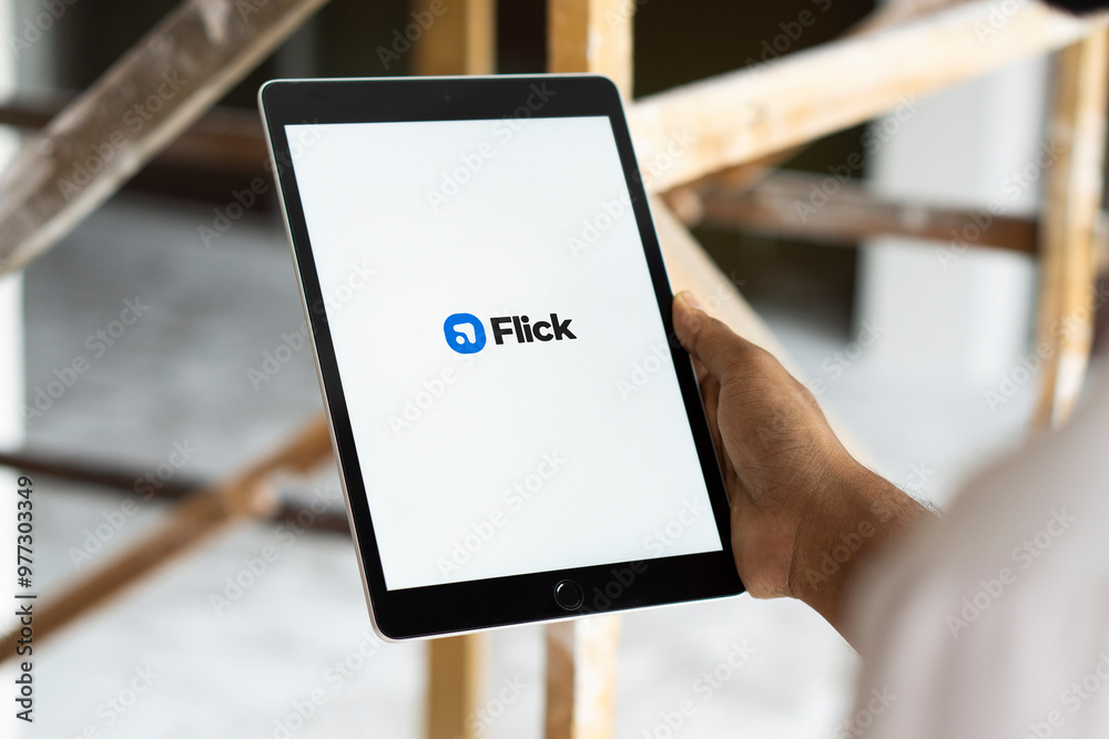 Dhaka, bnagladesh- 16 Sep 2024:Flick logo is displayed on iPad. Flick ...