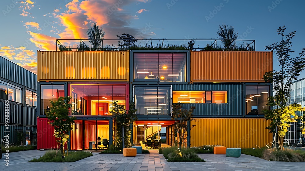 Repurposed shipping container office complex: An innovative office ...