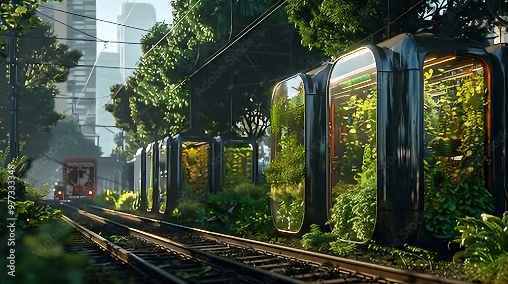 High-tech urban farming pods, modular agriculture: Sleek, high-tech ...