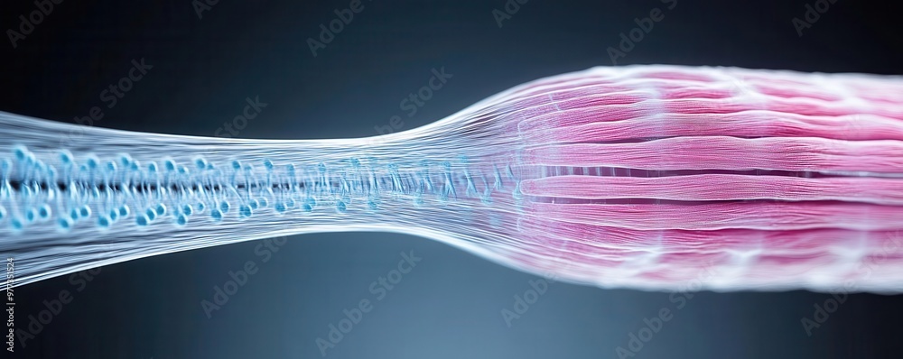 Cross-section of a muscle fiber, sarcomere structure with actin and ...