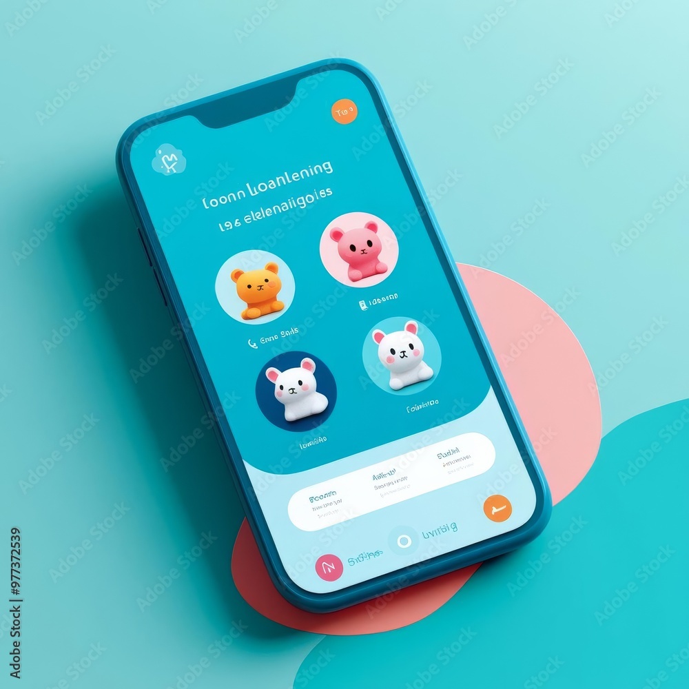 Language learning app UI, colorful and engaging, gamified lessons, easy ...