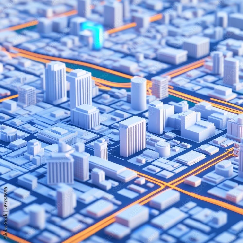 Urban planning software UI, clean layout, interactive city maps, and ...