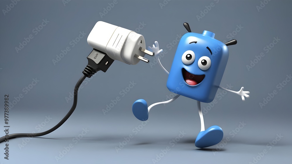 the Power Plug could be running frantically, trailing a sparking power ...