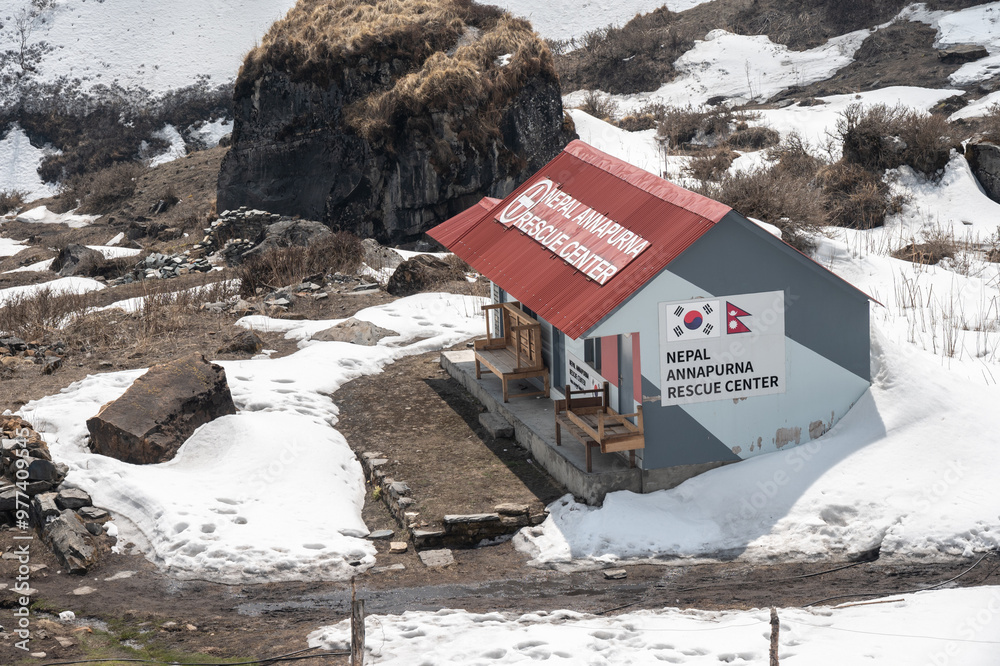 Annapurna Base Camp, Nepal - April-11-2023 : Nepal rescue center ...