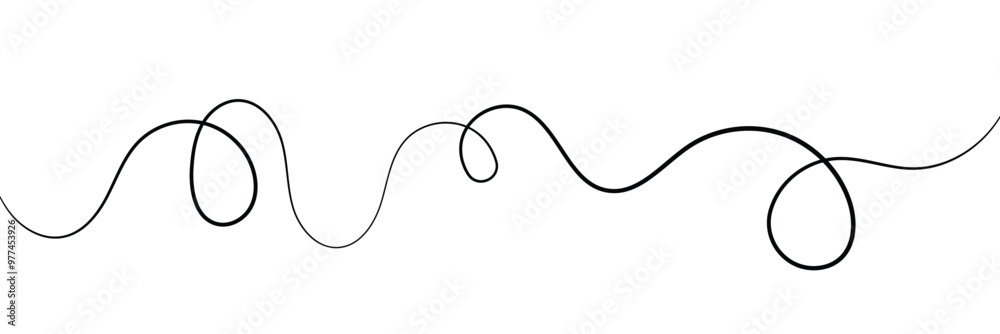 Squiggle line design element. vector file illustration. isolated on ...