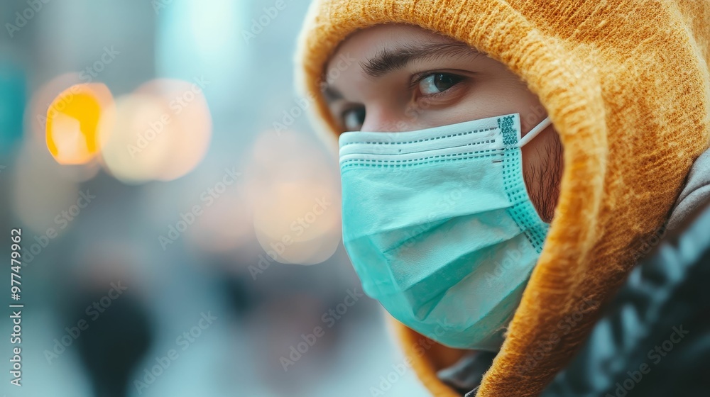 Epidemic awareness campaign posters in a city, urging public health ...