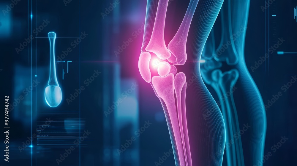A medical infographic showing different types of knee pain treatments ...