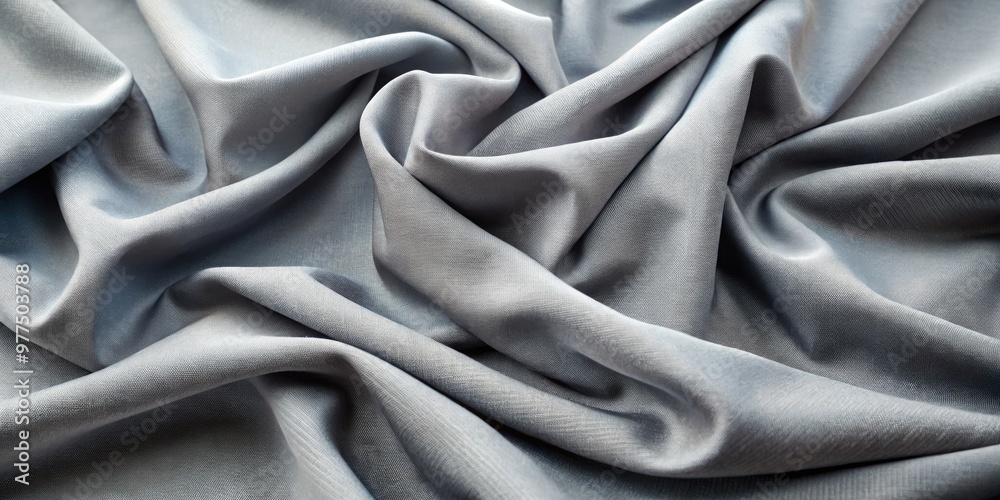 Soft, smooth grey fabric background with subtle texture and slight ...