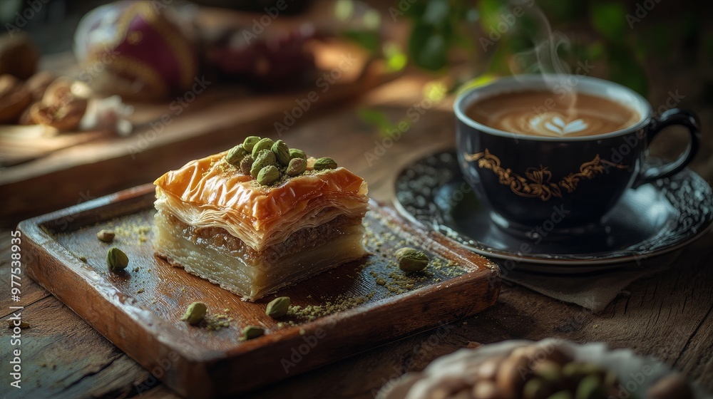 Turkish coffee and pistachio baklava make for a delicious break. One of ...