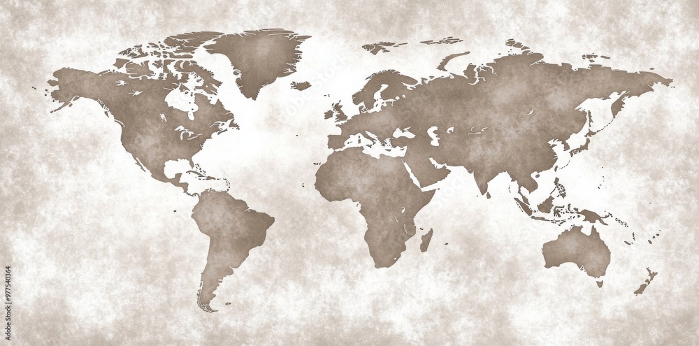 Map of the world with exaggerated landforms and exaggerated topography ...