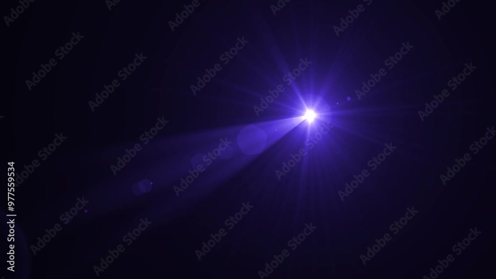 Optical lens flares light streaks shine ray flickering motion animation ...