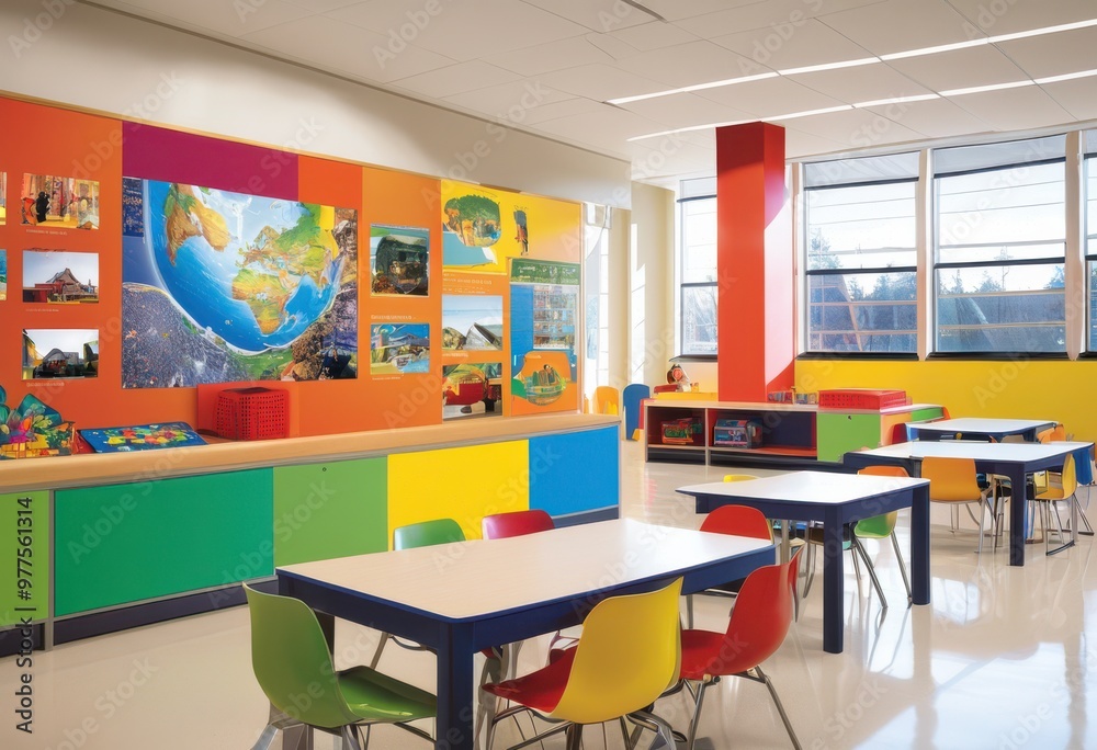 colorful educational resources displayed well organized learning ...