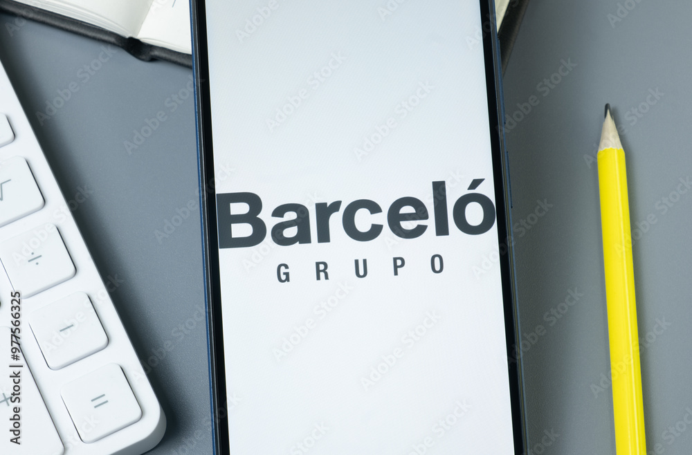 New York, USA - 30 August 2024: Barcelo Group Logo on Phone Screen, Company Icon on Display ...
