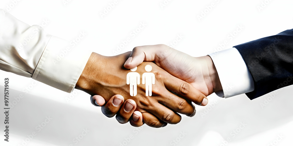 Flat Isolated Handshake Icon Symbolizing Unity and Collaboration for ...