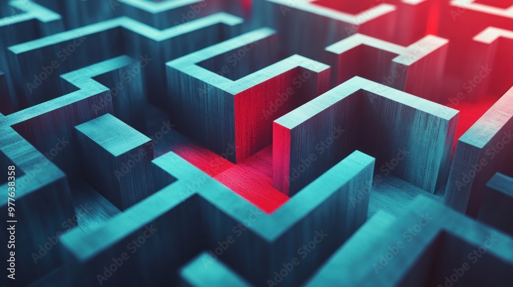 Explore the Intricate Design of a Colorful Maze Illuminated by Striking ...