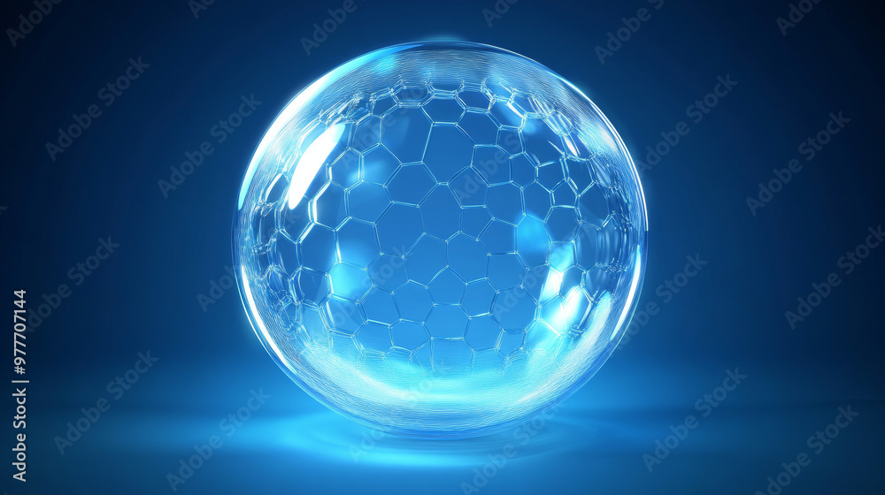 Transparent glass protection sphere shield. Sphere shield featuring a ...