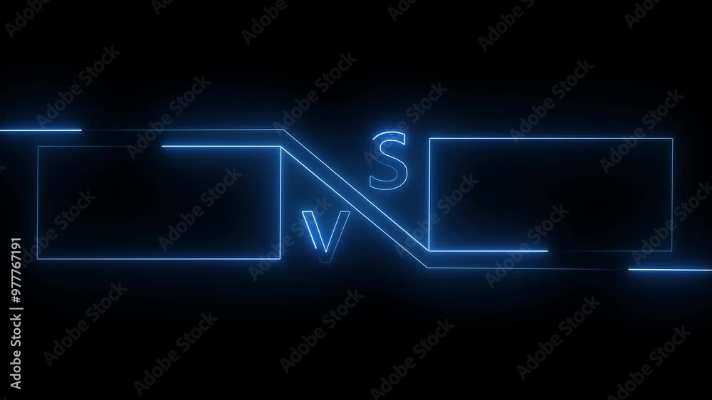 Versus Animation, Vs text blue color fire Animation, versus match ...