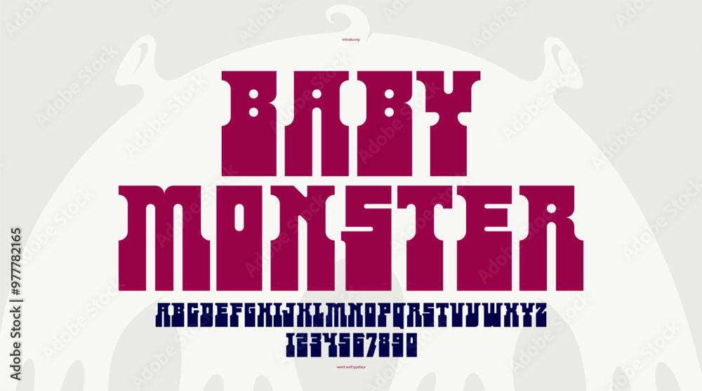 Bold and strong vector geometric font for logos and emblems, display ...