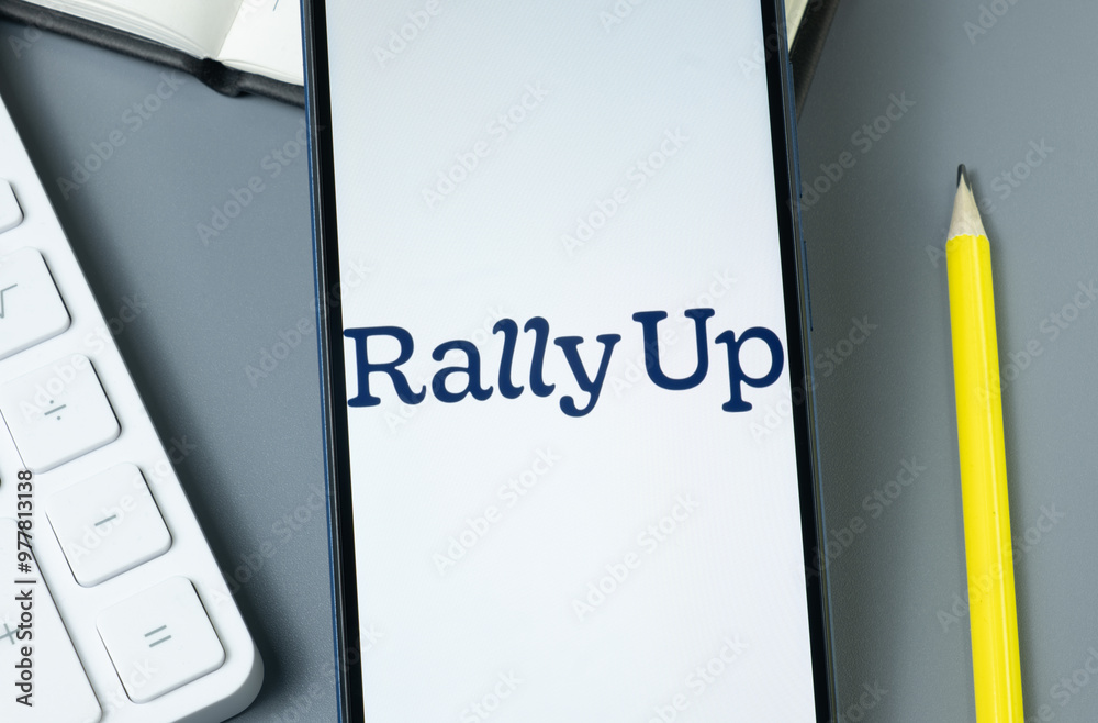 New York, USA - 30 August 2024: RallyUp.com Logo on Phone Screen ...