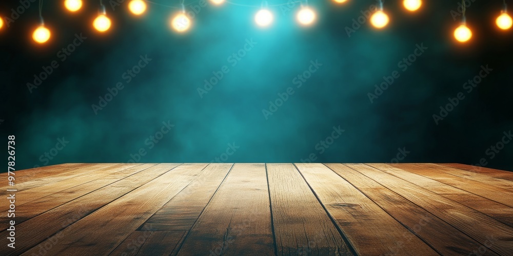 Dramatic Presentation Background with Spotlight Effect on Polished ...