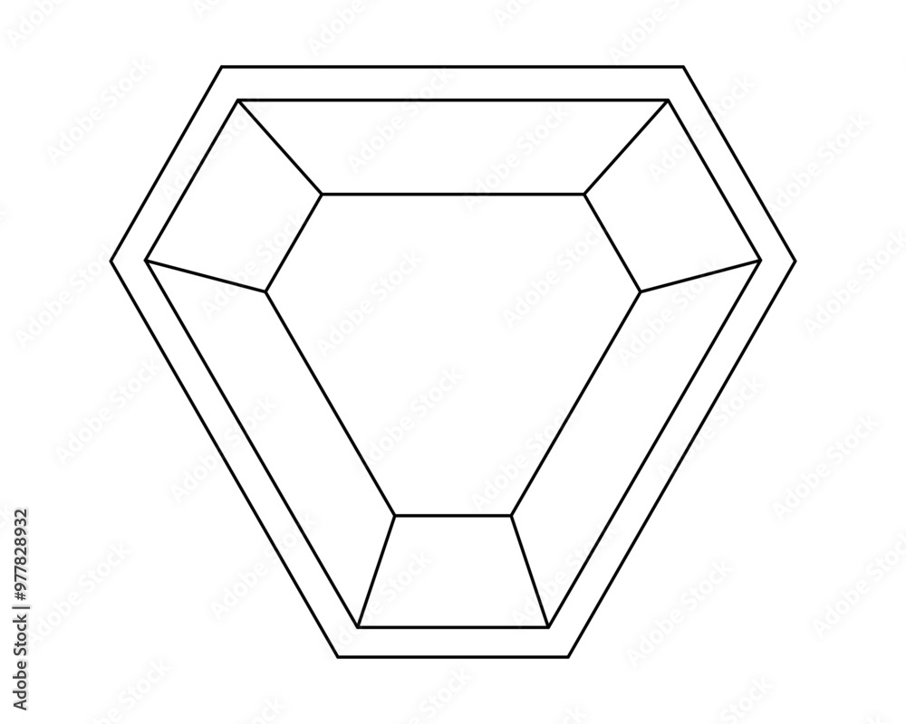 Triangular Jewelry stone, jewelry insert from a gemstone - vector ...