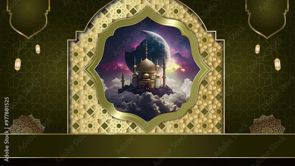 Video „luxury arabic islamic Background , muslim design for Holy Quran ...