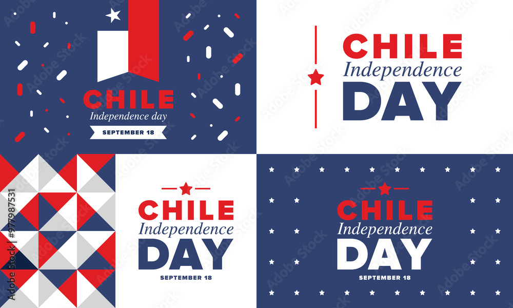 Chile Independence Day. Happy national holiday Fiestas Patrias. Freedom ...