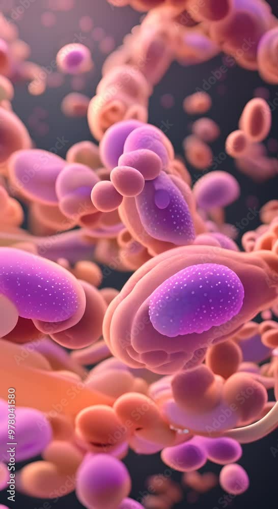 Micro bacterial Bacteria Colony Microbiome and Bacteria inside ...