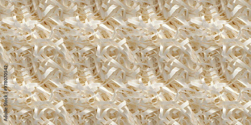 shredded paper filler in almond color with thin, delicate strips ...