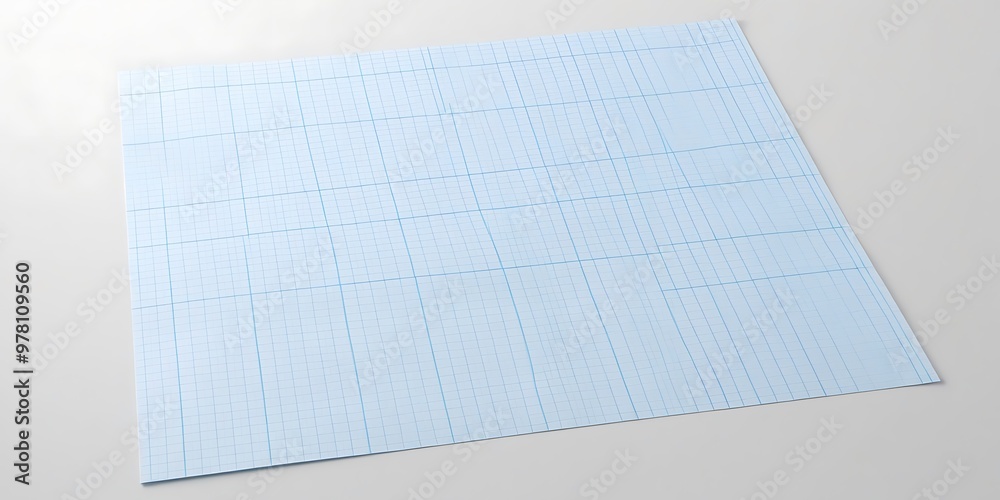 Blank graph paper background with a grid of fine lines on a white ...