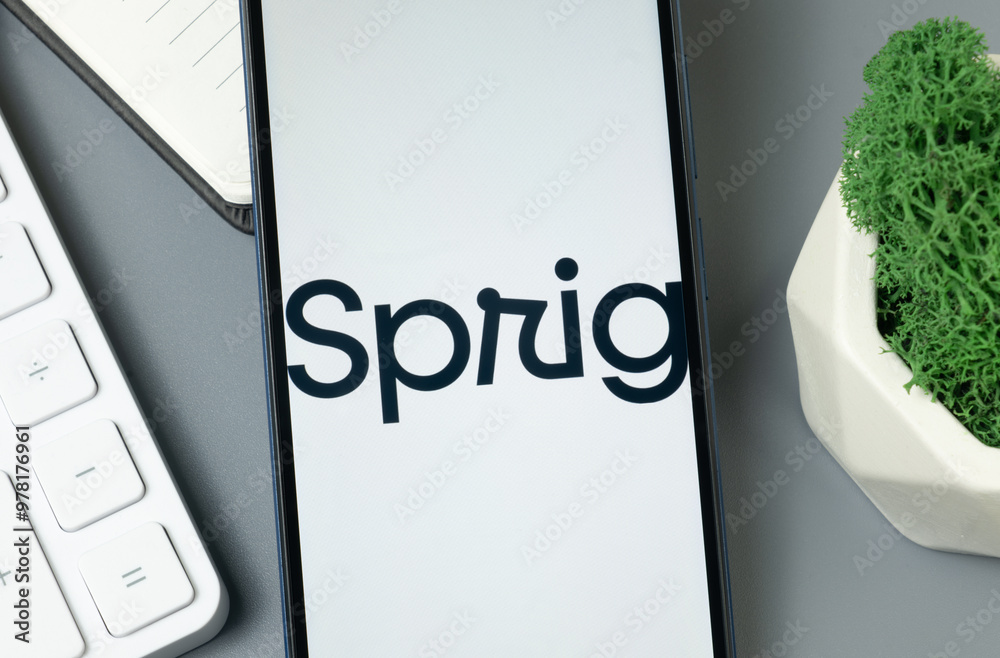 New York, USA - 30 August 2024: Sprig Logo on Phone Screen, Company ...