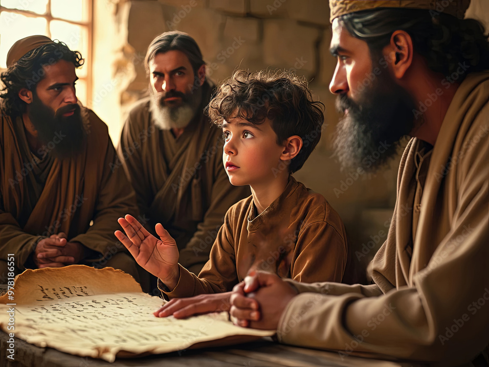 Gospel Images from the Bible NT - Mary and Joseph find young Jesus in ...