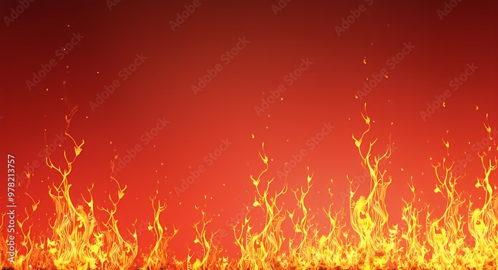 Fiery Flame Frame Background - Dynamic Burning Border for Intense ...