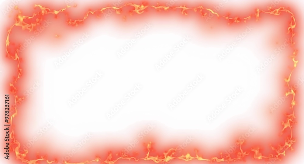 Fiery Flame Frame Background - Dynamic Burning Border for Intense ...