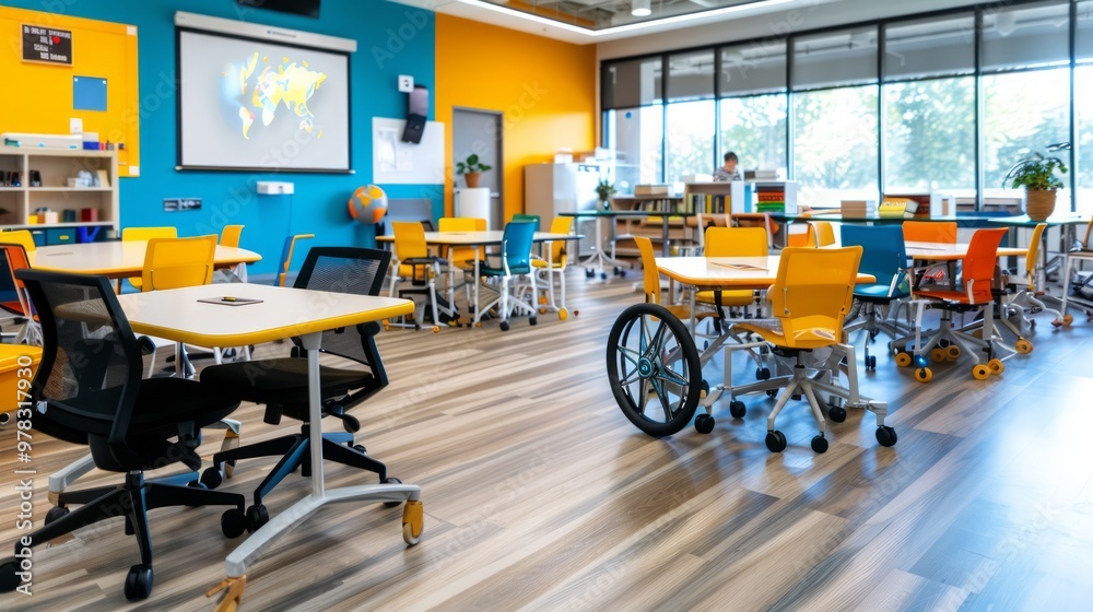 A fully accessible classroom where digital tools are used to create a ...