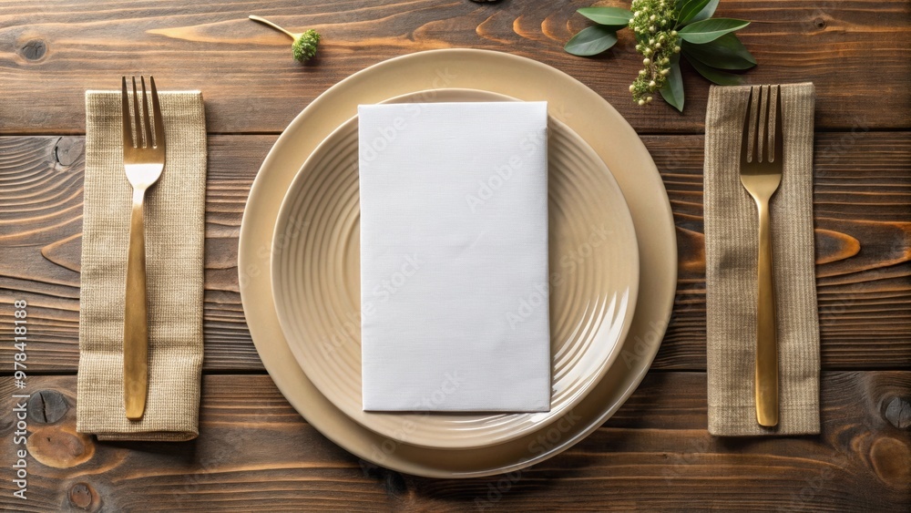 5x7 menu card mockup displayed on plate, menu, card, design, mockup ...