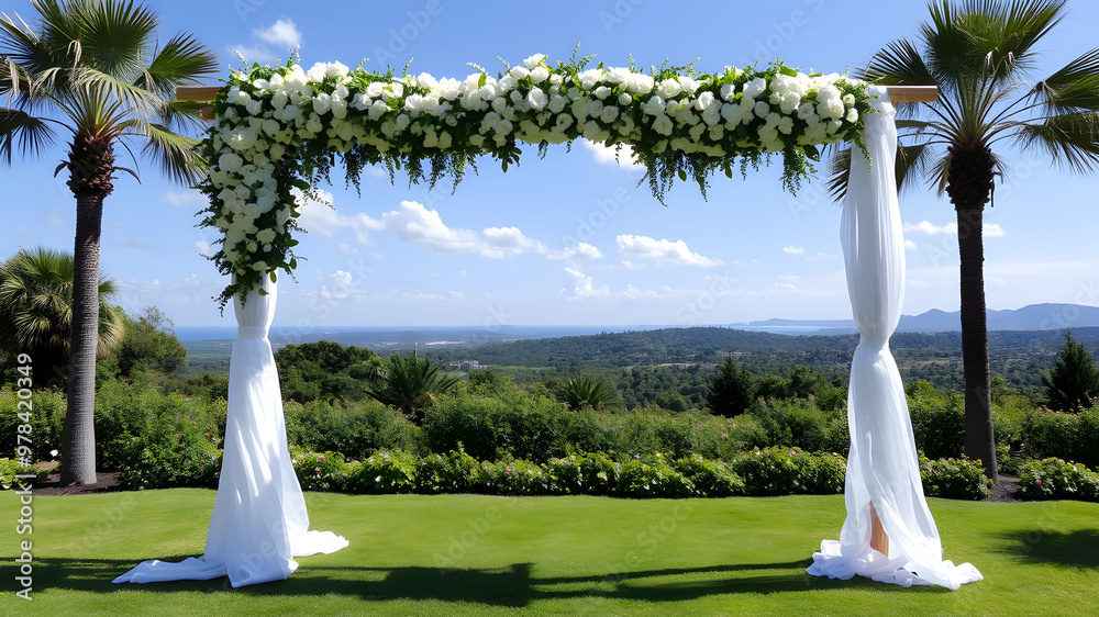 Wedding arch rental option featuring a beautifully crafted arch ...