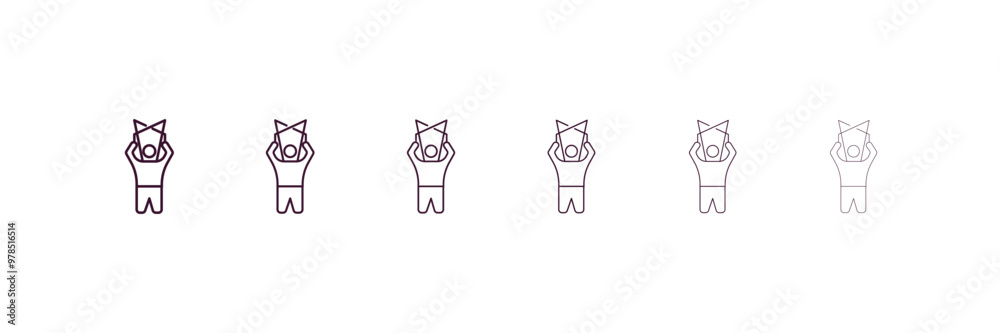 puppet show outline icon. Linear vector from entertainment concept. 6 ...
