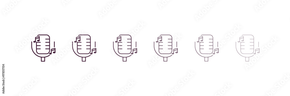 voice acting outline icon. Linear vector from entertainment concept. 6 ...