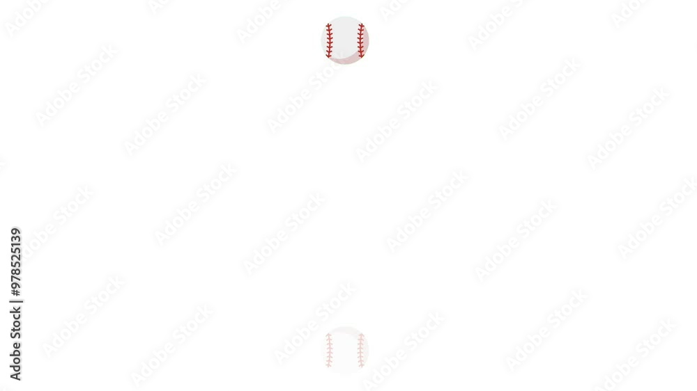 Bouncing baseball animation with a chroma key background. Concept of TV ...