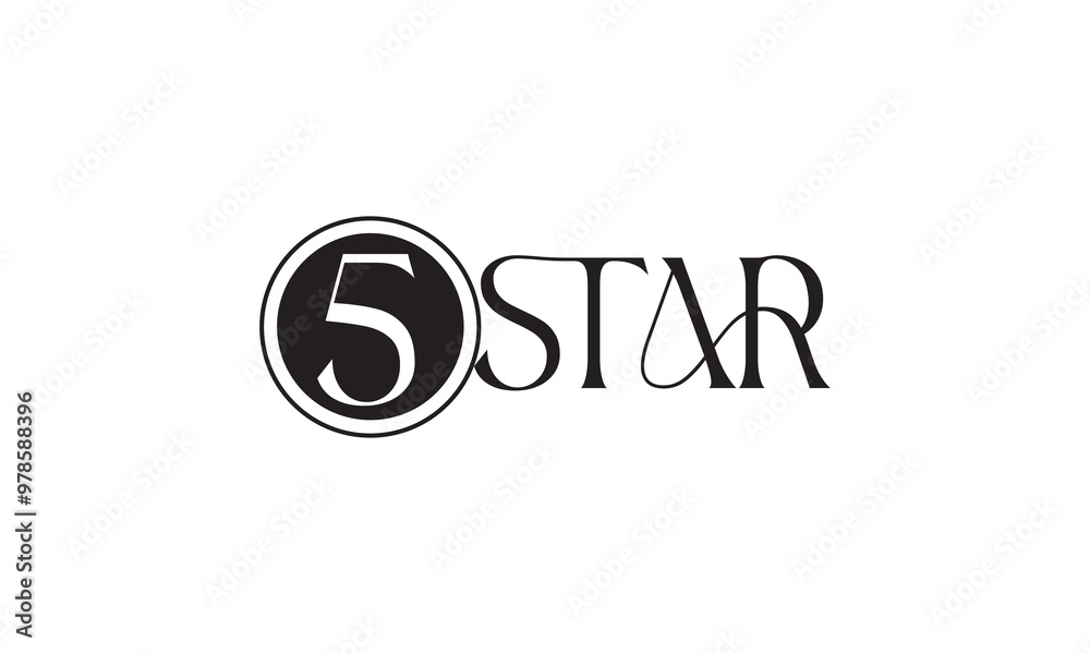5 star logo design, five stars 5 star logo vector design illustration ...
