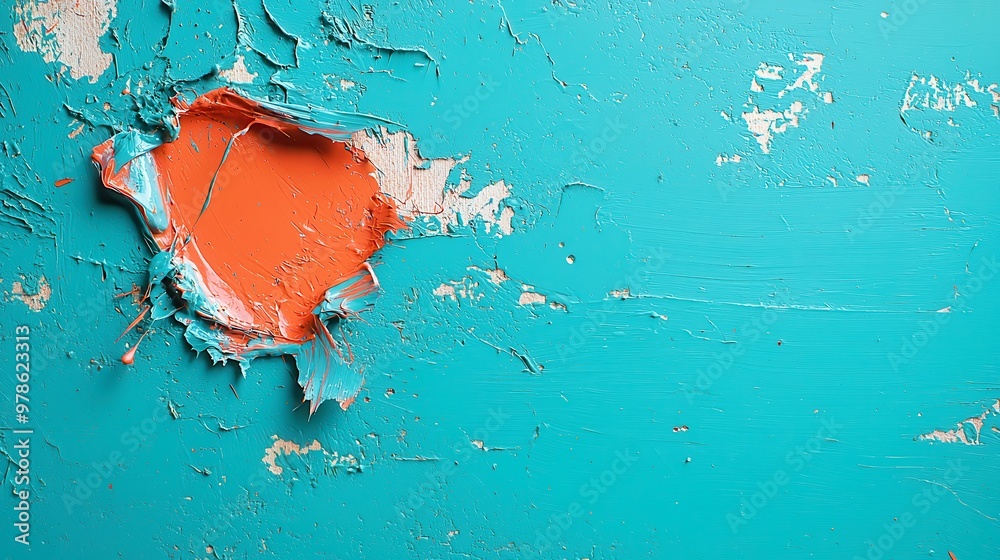 Weathered Artistic Background, an expressive canvas featuring vibrant ...