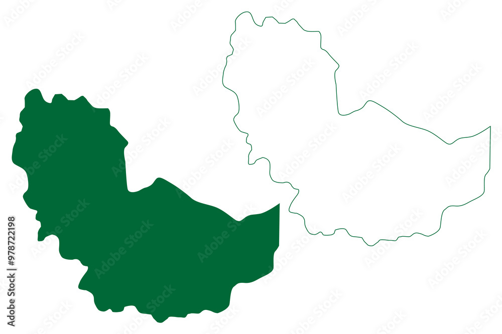 Karimnagar district (Telangana State, Republic of India) map vector ...