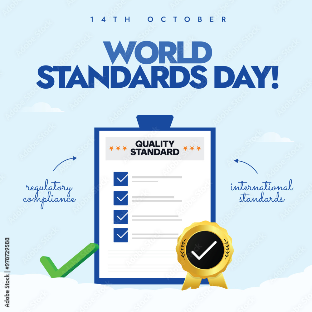 World Standards day. 14th October Standards day celebration banner with ...