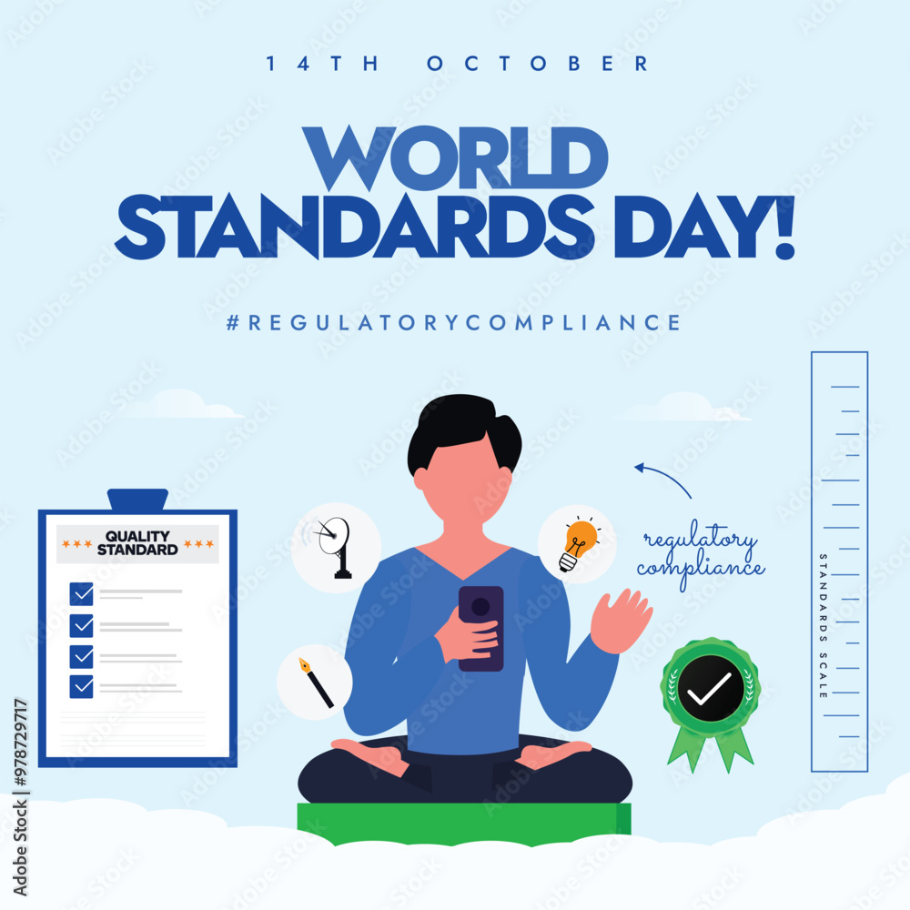 Vetor de World Standards day. 14th October Standards day social media ...