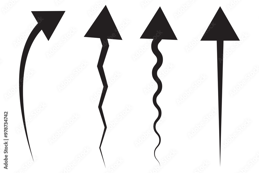 arrow, curve, long, arow, straight, vector, thin, wavy, line, arch, red ...