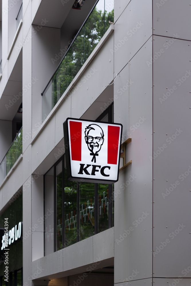 Tbilisi, Georgia - May, 27, 2024: Wall of House. Vertical street city ...