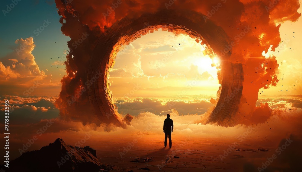 A dreamlike landscape where time flows backwards, opening new ...